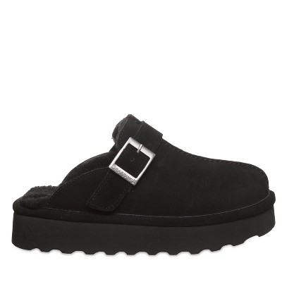 BEARPAW Women's Moxie Platform Lo Iced Coffee Solid Slipper : Target