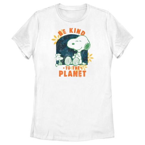 Women's Peanuts Be Kind To The Planet T-shirt : Target