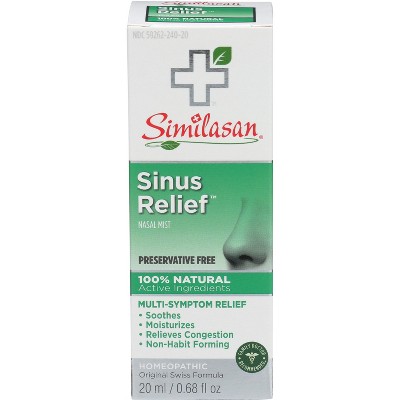 Similasan Sinus Relief Nasal Mist Natural - 0.68 Fl Oz : Target