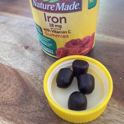 Nature Made Iron Supplement 18mg Per Serving With Vitamin C Gummies ...
