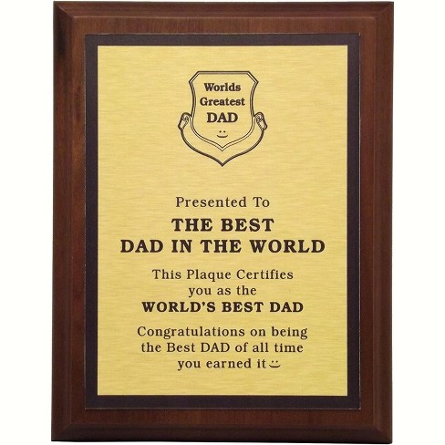Lemonsoda World's Greatest Plaque (best Dad In The World) - Gold : Target