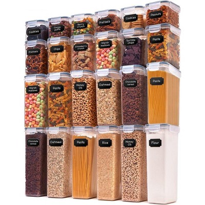 Cheer Collection Airtight Food Storage Container With Reusable Labels ...
