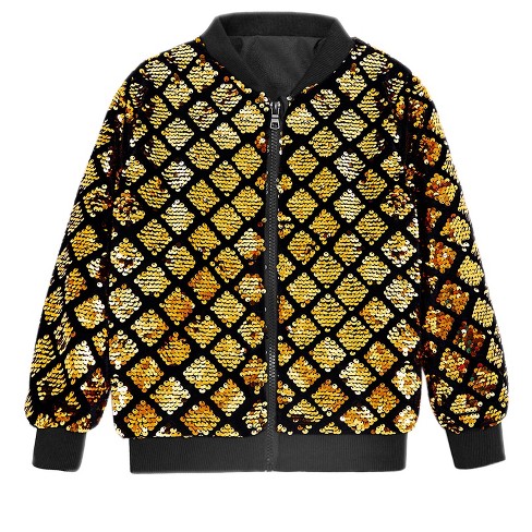 Inspire Chic Men's Zip Up Party Shiny Argyle Sequin Bomber Jacket ...