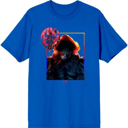 It Chapter 2 Pennywise Time To Float Men's Blue Crew Neck Short Sleeve ...