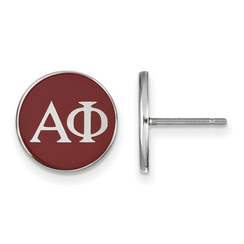 Black Bow Jewelry Sterling Silver Alpha Phi Greek Life Stud Earring ...