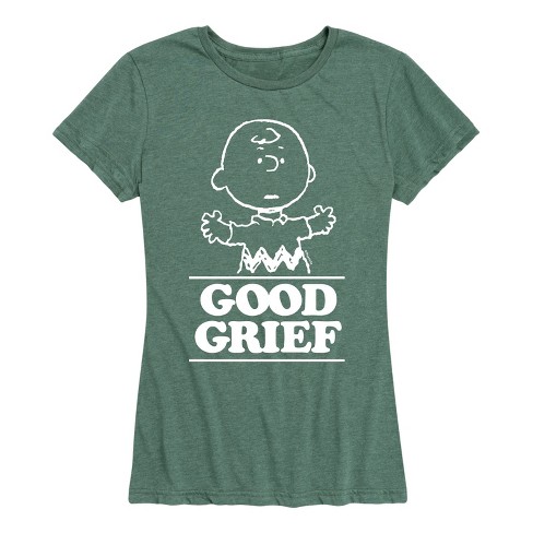 Women's - Peanuts - Charlie Brown Good Grief Short Sleeve Graphic T ...