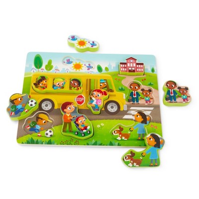 B. Toys Wooden Puzzle 35pc Set - Peg Puzzles : Target