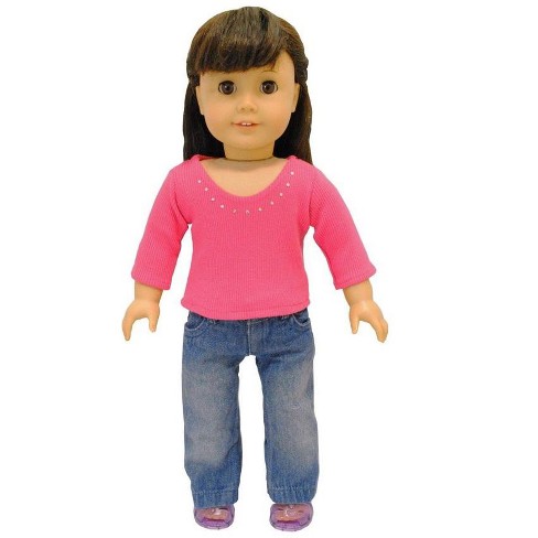 Pink Butterfly Closet Doll Clothes Fashion Jeans & Shirt Outfit Fits ...