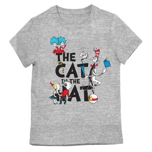 The Cat in the Hat Girls Graphic Tee Thing 1 Thing 2 Character Art Crew ...