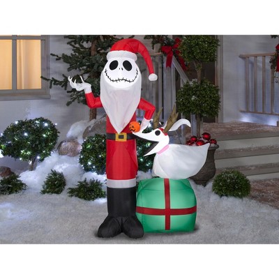 Gemmy Christmas Inflatable Jack Skellington As Sandy Claws, 4 Ft Tall ...