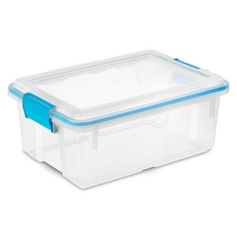 Sterilite 12 Qt Gasket Box, Stackable Storage Bin With Latching Lid And ...
