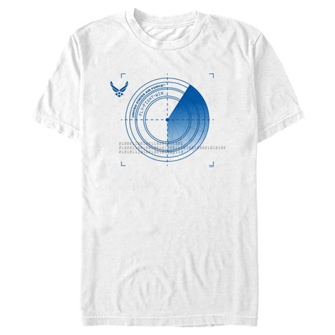 Men's United States Air Force Fly Fight Win Radar T-shirt - White - 2x ...