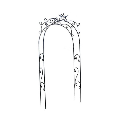 Achla Designs 113" Tuileries Iron Garden Arbor: European Scroll, No ...