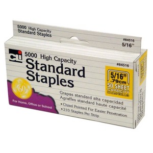 Charles Leonard High Capacity Standard Staples, 5/16 Inch Leg Length ...