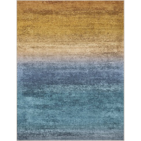 Well Woven Sunset Flatweave Vintage Gradient 9'10" X 13' Area Rug Blue ...