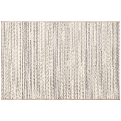 Liora Manne Miranda Tweed Stripe Indoor/outdoor Rug Silver/brown 1'7" X ...