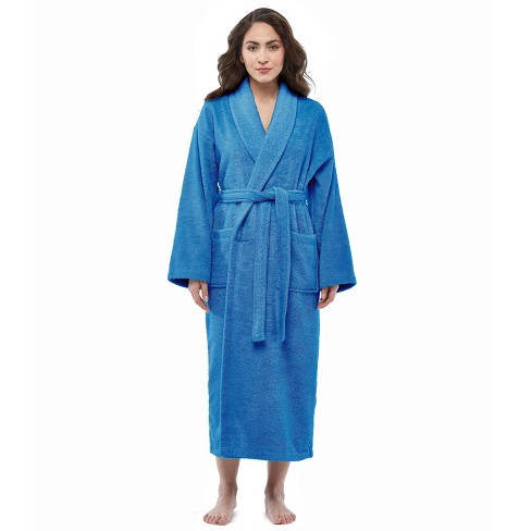 Arus , Women's Turkish Terry Cotton Robe, Shawl Collar Bathrobe : Target