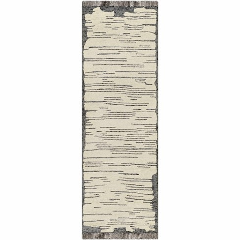 Hauteloom Tapas Striped Cream Wool Area Rug : Target