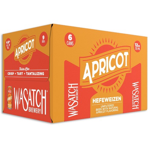 Wasatch Apricot Hefeweizen Beer - 6pk/12 Fl Oz Cans : Target