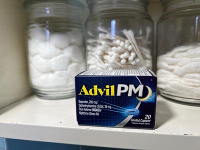 Advil Pm Pain Reliever/nighttime Sleep Aid Caplets - Ibuprofen (nsaid ...