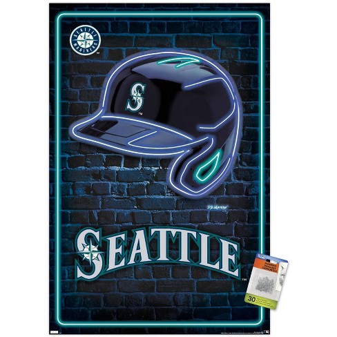 Trends International Mlb Seattle Mariners - Neon Helmet 23 Unframed ...