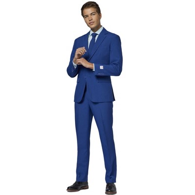 Opposuits Men's Solid Color Suits - Navy Royale - Flaminguy Lining ...