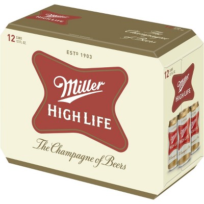 Miller High Life Beer - 12pk/12 Fl Oz Cans : Target