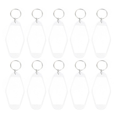 Unique Bargains Blank Vintage Motel Hotel Keychains Key Tag 10 Pcs ...