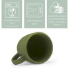 Elanze Designs Raw Clay Bottom Sage Green 13 Ounce Ceramic Coffee Mugs Set Of 4 : Target