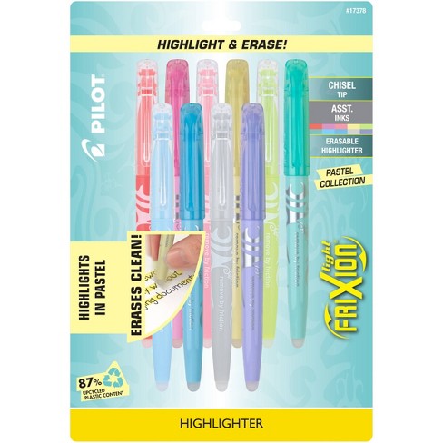 Pilot 10pk Frixion Light Pastel Erasable Highlighters Chisel Tip ...