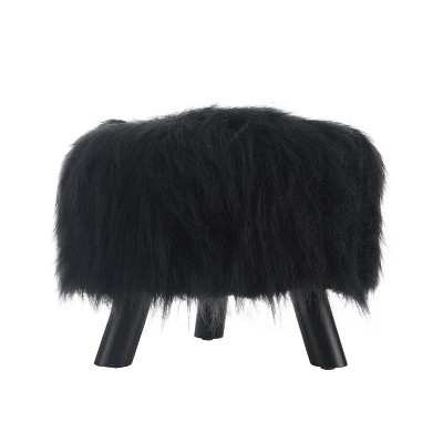 Faux Fur Foot Stool - Linon : Target
