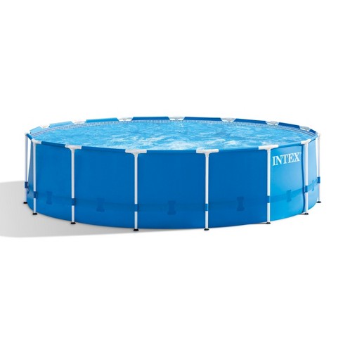 Intex 15ft X 48in Metal Frame Pool Set With Filter Pump, Ladder, Ground ...