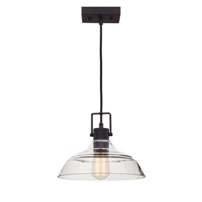 1 Light Sansa Plug-in Or Hardwire Pendant Lighting Dark Bronze - Globe ...