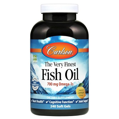 Carlson - The Very Finest Fish Oil, 700 Mg Omega-3s, Norwegian, Wild ...