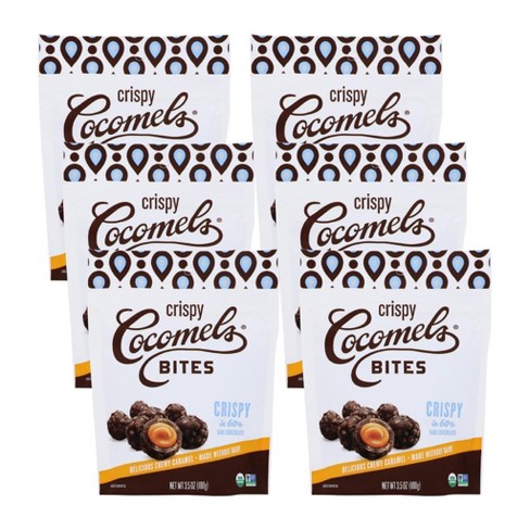 Cocomels Crispy Bites In 60% Dark Chocolate Caramel Filled - Case Of 6/ ...