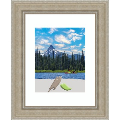 Amanti Art Romano Silver Narrow Wood Picture Frame Opening Size 11x14 ...