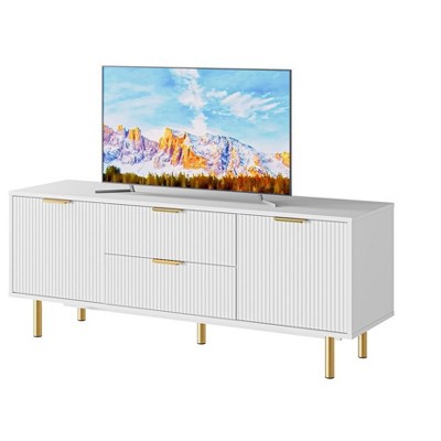 Micke Storage Tv Stand For Tvs Up To 65" White Oak - Mibasics : Target
