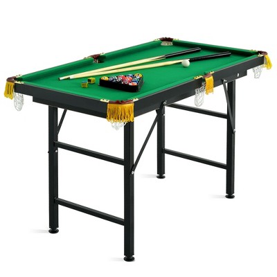 Costway 47" Folding Billiard Table Pool Game Table Indoor Kids W/ Cues ...