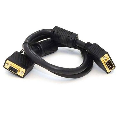 Monoprice Super Vga Monitor Cable - 6 Feet - Black | Male To Male With ...
