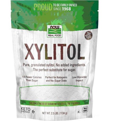 Now Foods Xylitol - Natural Sweetner, Low Glycemic Sugar Substitute, 1 ...