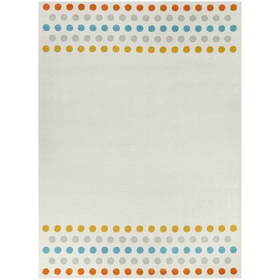 3'11"x6' Enrica Dots Kids' Area Rug White- Balta Rugs : Target
