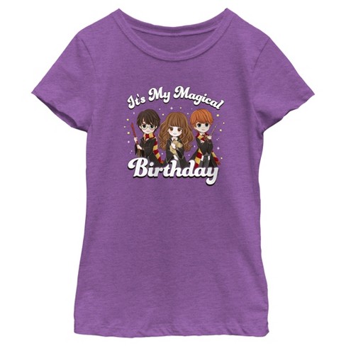 Girl's Harry Potter It’s My Magical Birthday Cute Characters T-shirt ...