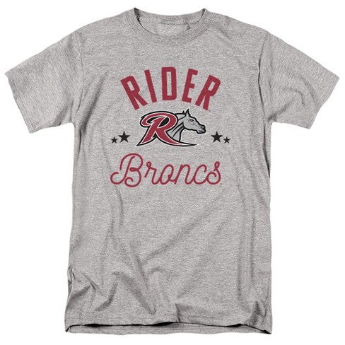Rider University Official Broncs Adult T-shirt, Athletic Heather : Target