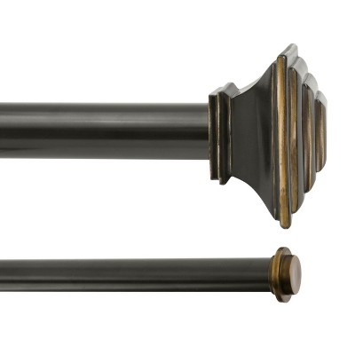 Kenney Mission 1" Premium Decorative Window Double Curtain Rod, 66-120 ...