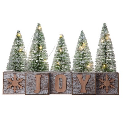 Joy Wood Blocks With Led Christmas Decor - Haute Décor : Target