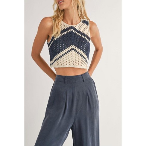 Women's Beverly Crochet Tank Top - Sadie & Sage M/l : Target
