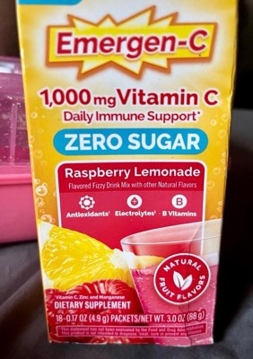 Emergen-c Zero Sugar Raspberry Lemonade Vitamins - Raspberry Lemonade ...