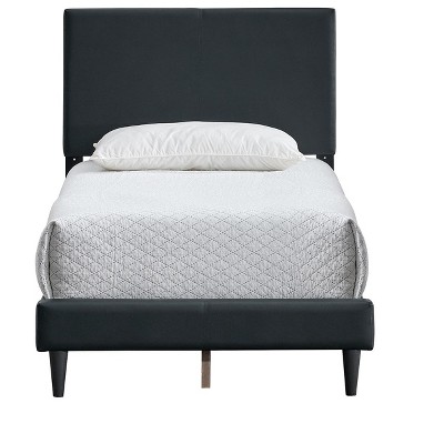 Passion Furniture Baron Black Wood Frame Twin Panel Bed : Target