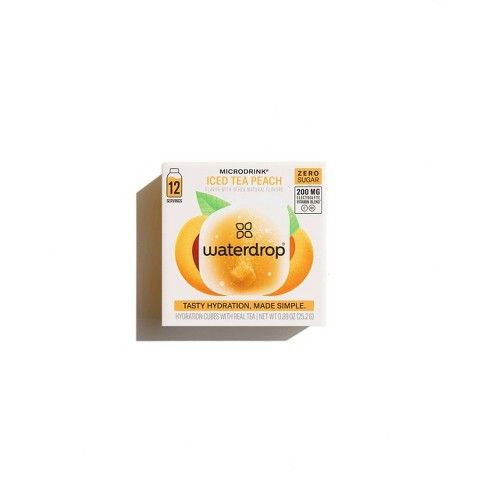 Waterdrop Microdrink Peach Iced Tea - 12pk Cubes : Target