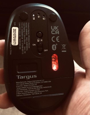 Targus Midsize Comfort Multi-device Antimicrobial Wireless Mouse, Black ...
